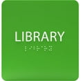 ADA CENTRAL SIGNS - 6" X6" Library Sign - ADA Compliant Tactile ...