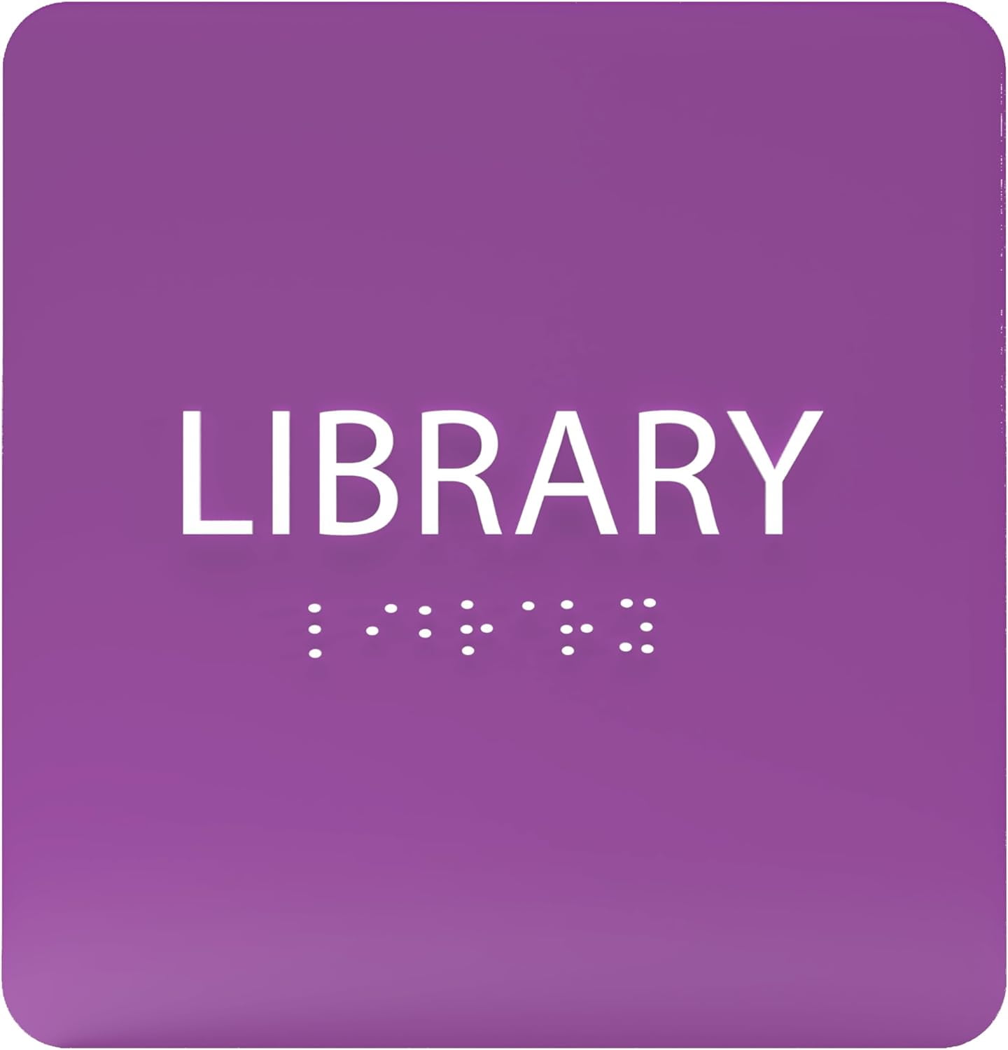 ADA CENTRAL SIGNS - 6" X6" Library Sign - ADA Compliant Tactile ...