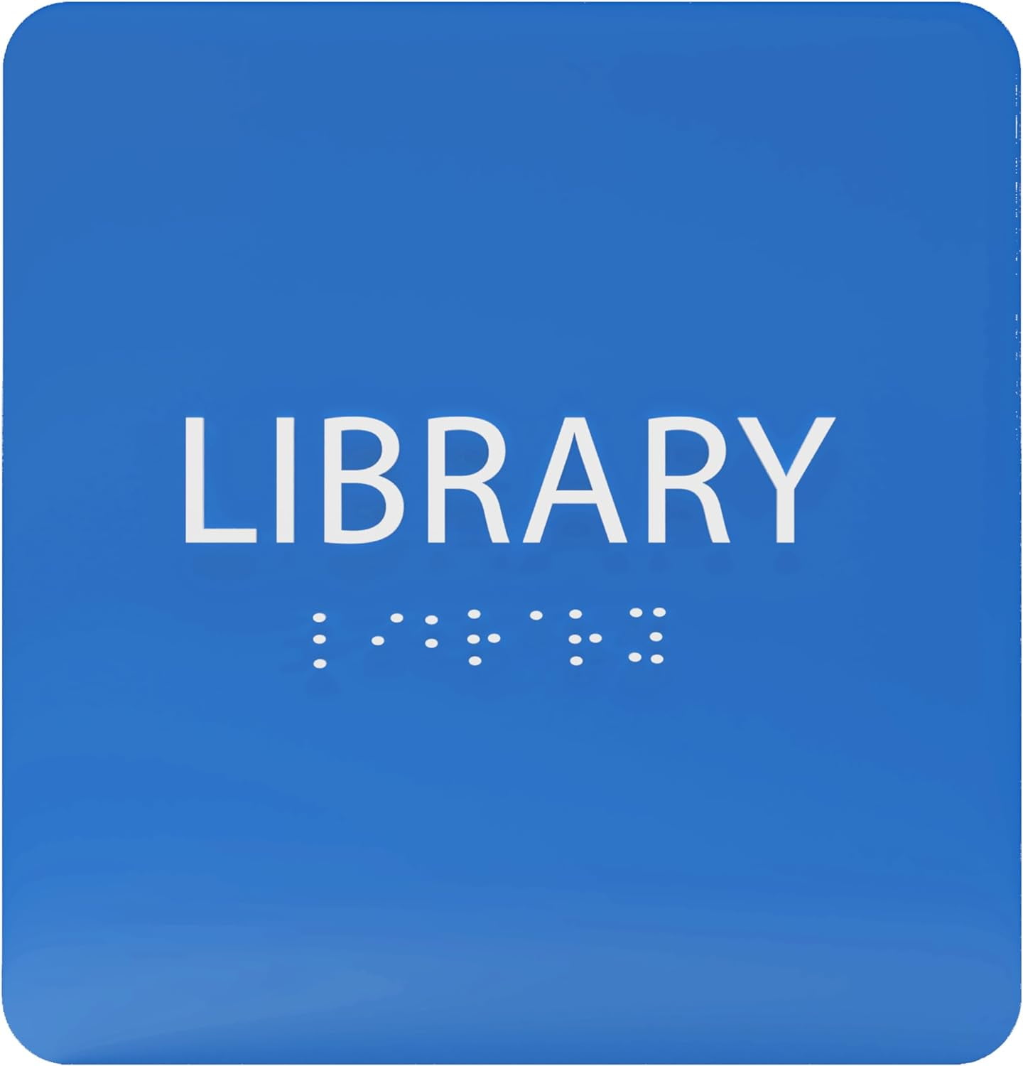 ADA CENTRAL SIGNS - 6" X6" Library Sign - ADA Compliant Tactile ...