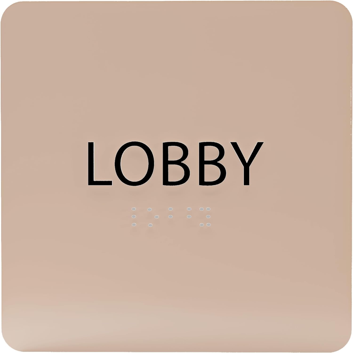 ADA CENTRAL SIGNS - 6" X6" Lobby Sign - ADA Compliant Tactile Graphics ...