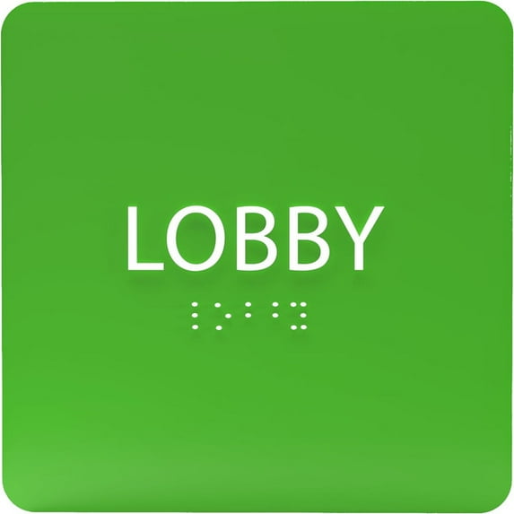 ADA CENTRAL SIGNS - 6" X6" Lobby Sign - ADA Compliant Tactile Graphics ...