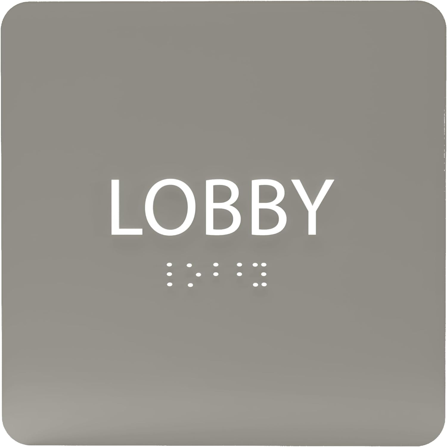 ADA CENTRAL SIGNS - 6" X6" Lobby Sign - ADA Compliant Tactile Graphics ...