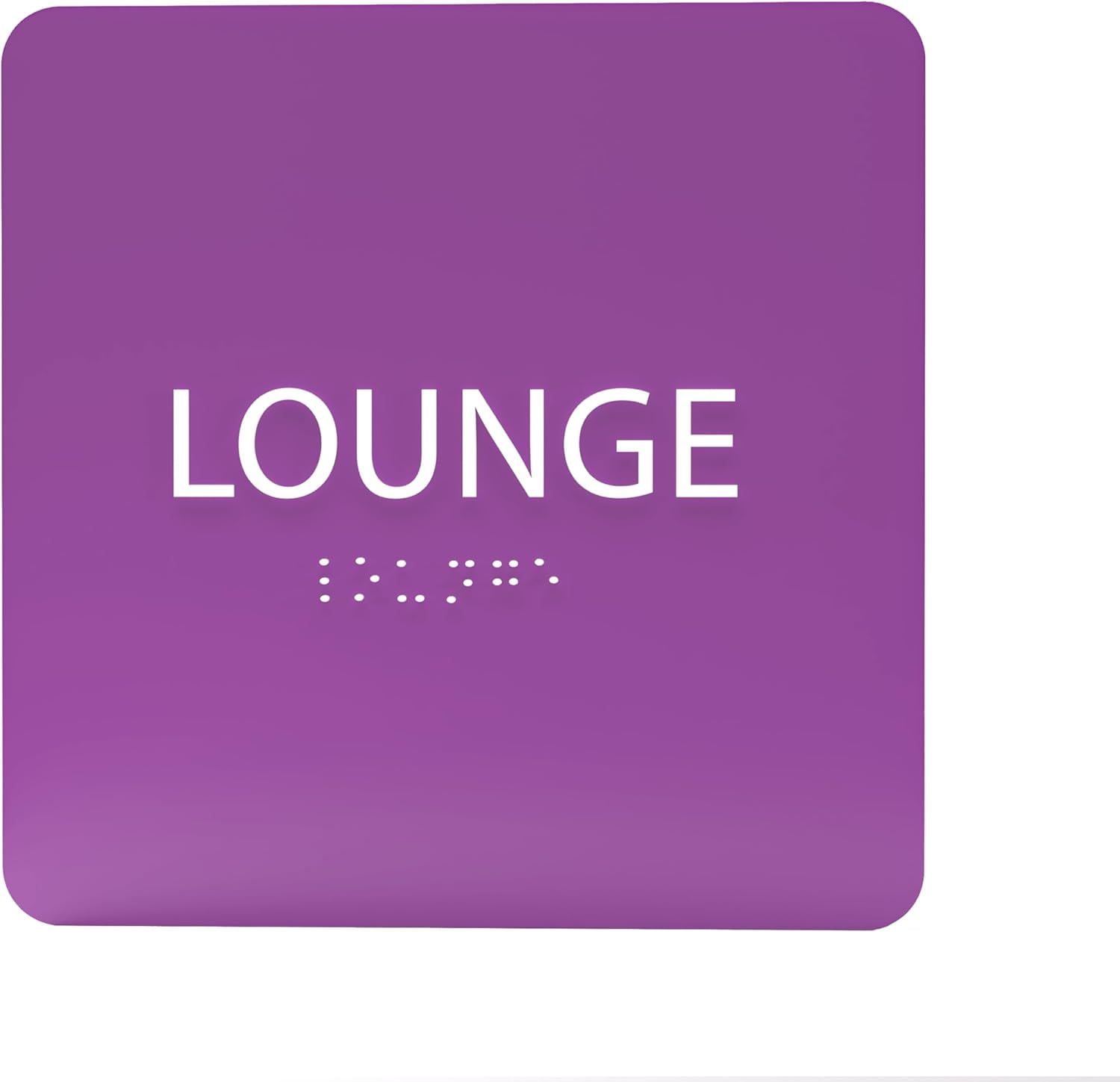 ADA CENTRAL SIGNS - 6" X6" Lounge Sign - ADA Compliant Tactile Graphics ...