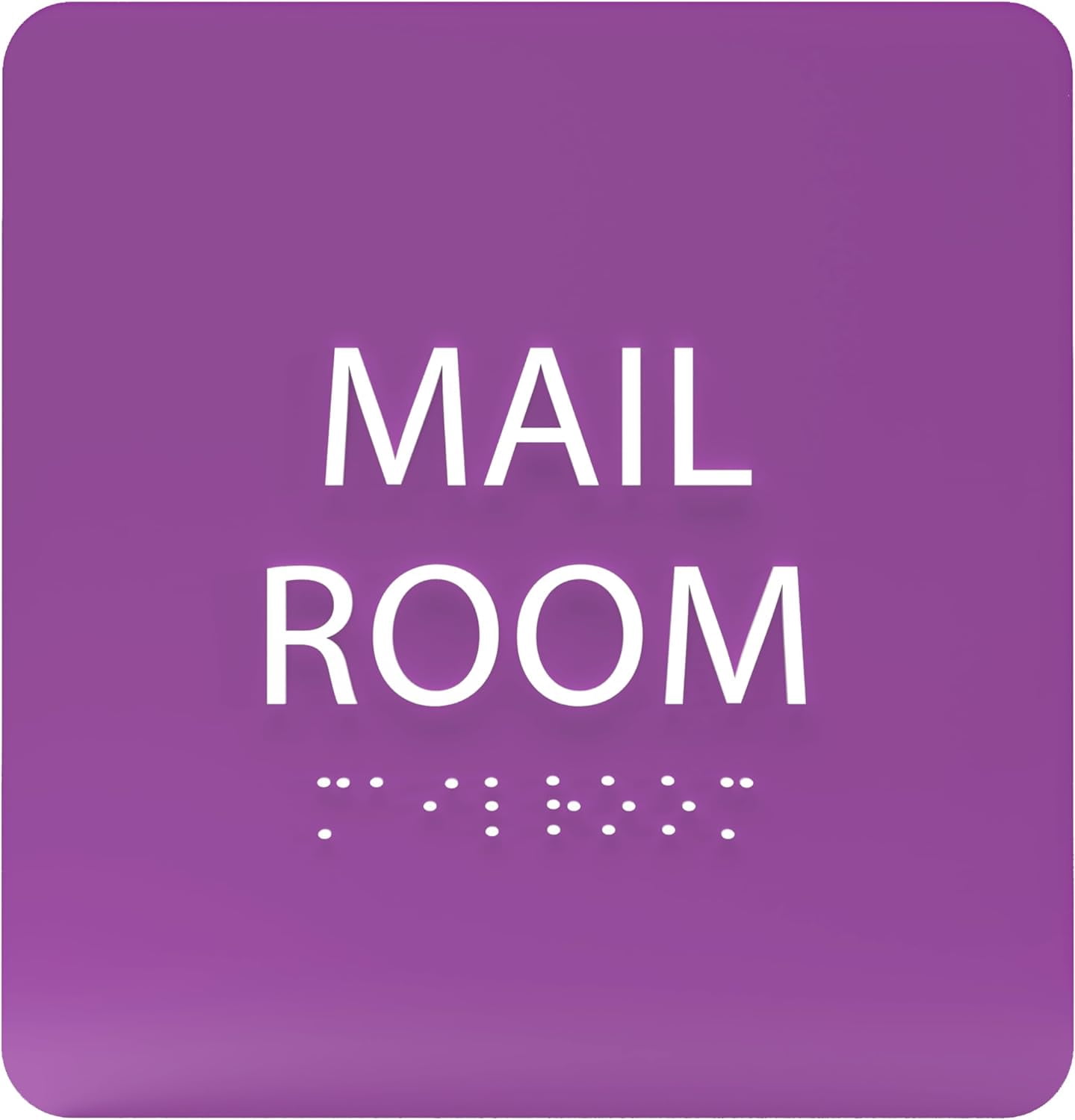 ADA CENTRAL SIGNS - 6" X6" Mail Room Sign - ADA Compliant Tactile ...