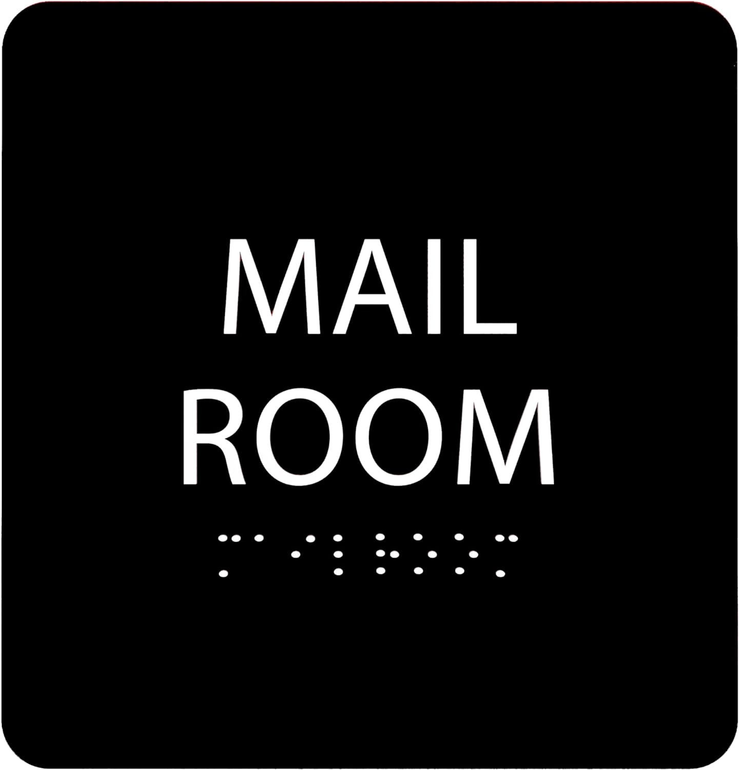 ADA CENTRAL SIGNS - 6" X6" Mail Room Sign - ADA Compliant Tactile ...
