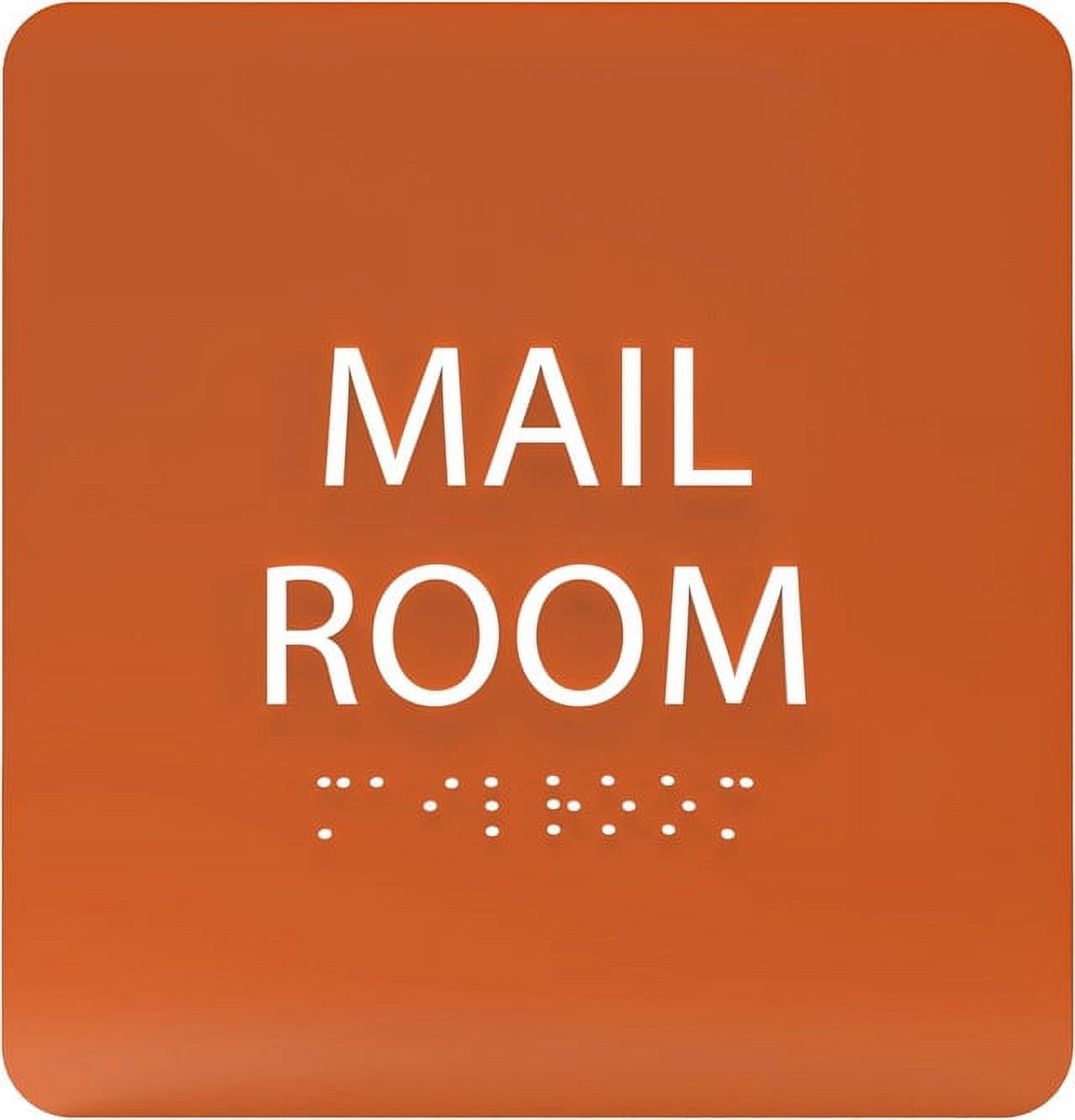 ADA CENTRAL SIGNS - 6" X6" Mail Room Sign - ADA Compliant Tactile ...