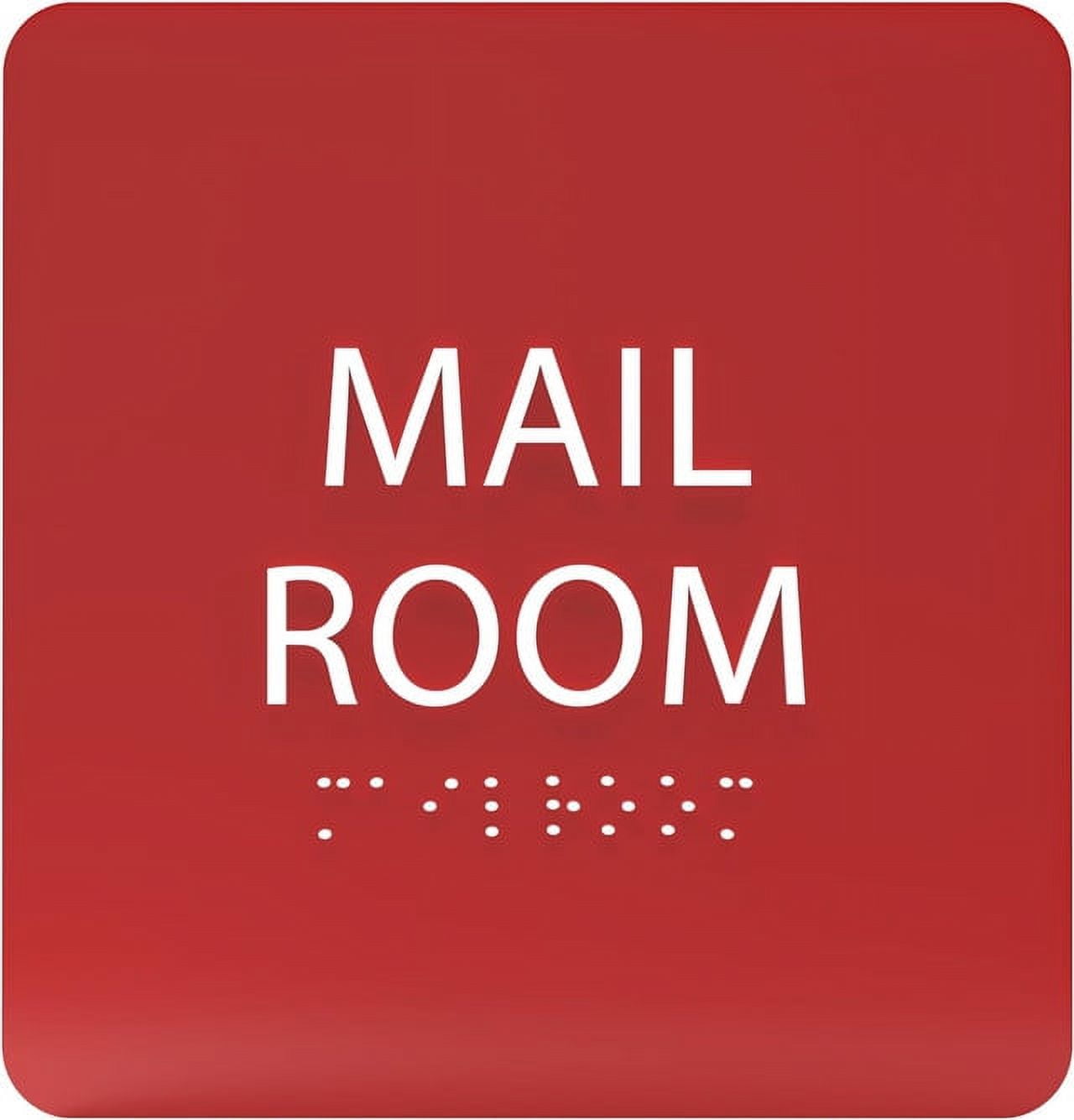ADA CENTRAL SIGNS - 6" X6" Mail Room Sign - ADA Compliant Tactile ...