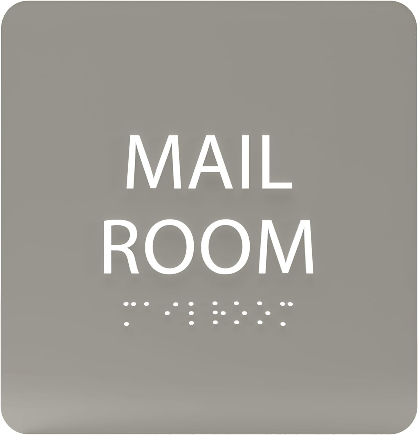 ADA CENTRAL SIGNS - 6" X6" Mail Room Sign - ADA Compliant Tactile ...