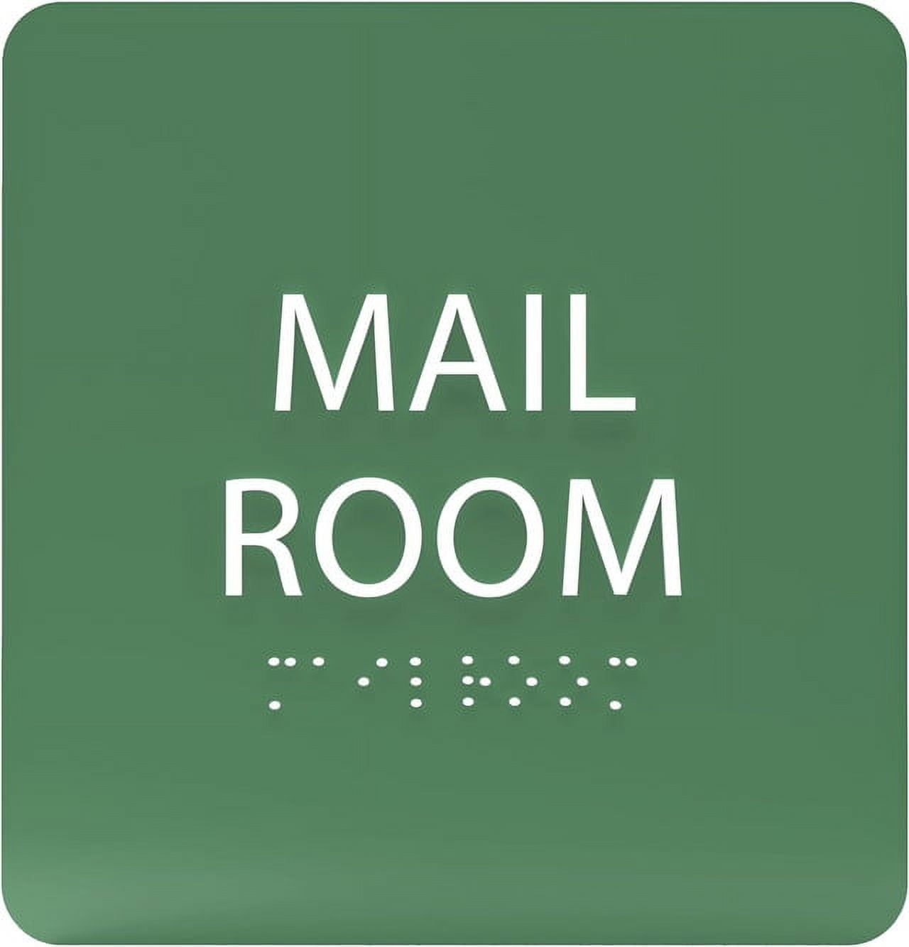 ADA CENTRAL SIGNS - 6" X6" Mail Room Sign - ADA Compliant Tactile ...