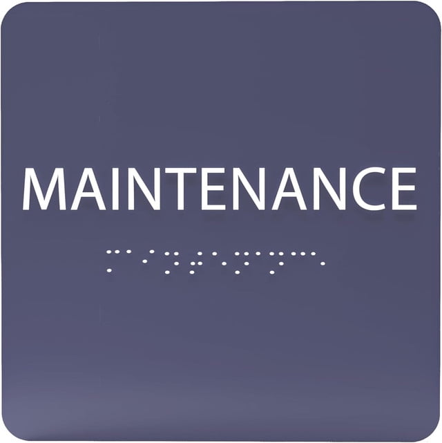 ADA CENTRAL SIGNS - 6" X6" Maintenance Room Sign - ADA Compliant ...