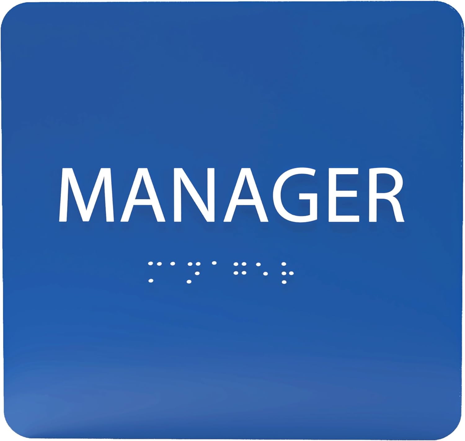 ADA CENTRAL SIGNS - 6" X6" Manager Room Sign - ADA Compliant Tactile ...