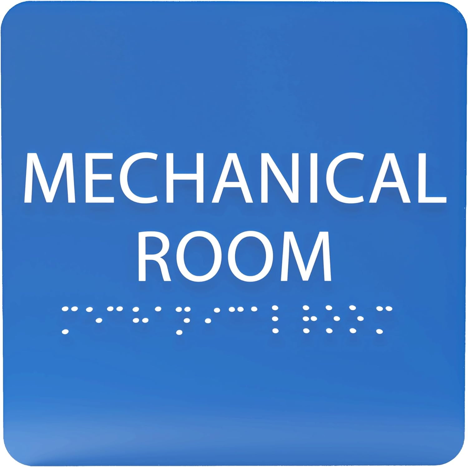 ADA CENTRAL SIGNS - 6" X6" Mechanical Room Sign - ADA Compliant Tactile ...