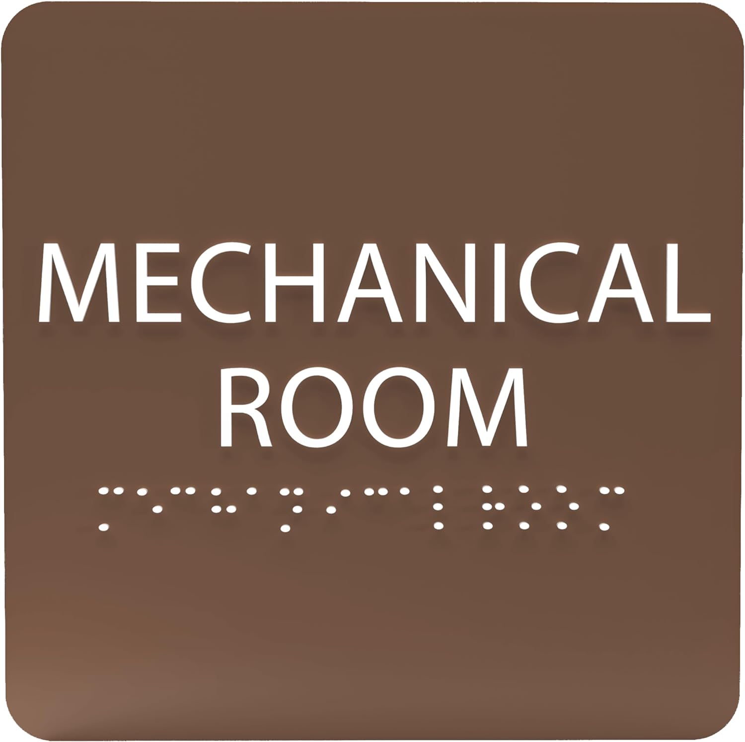 ADA CENTRAL SIGNS - 6" X6" Mechanical Room Sign - ADA Compliant Tactile ...