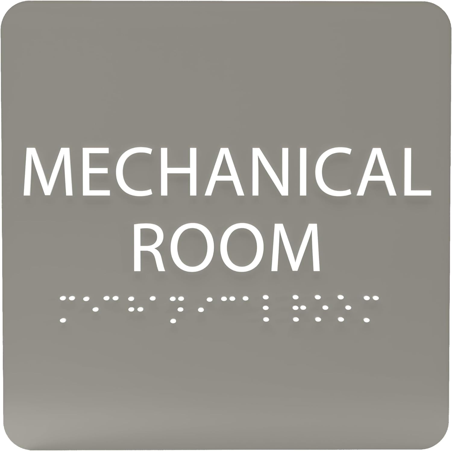 ADA CENTRAL SIGNS - 6" X6" Mechanical Room Sign - ADA Compliant Tactile ...