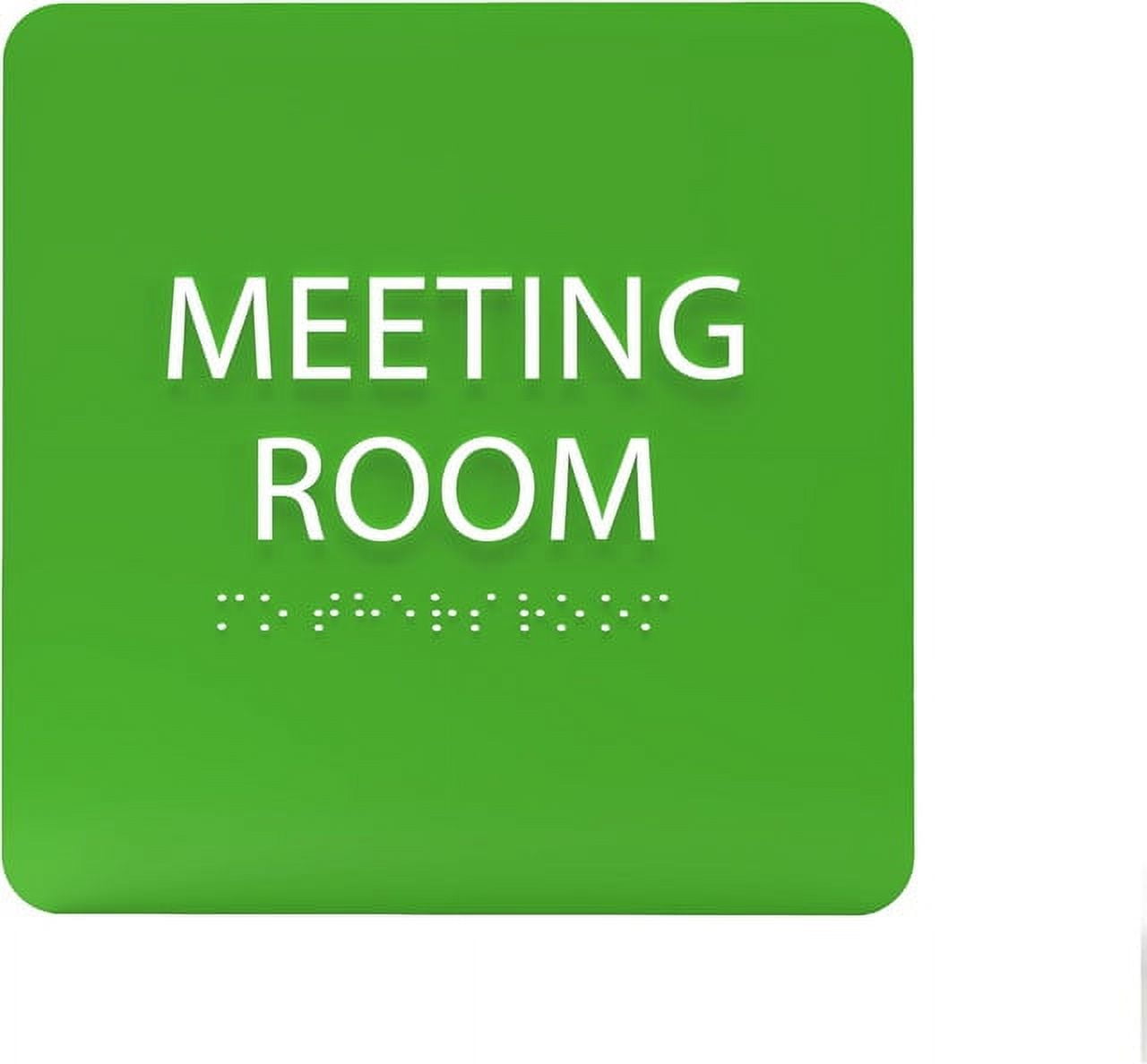 ADA CENTRAL SIGNS - 6" X6" Meeting Room Sign - ADA Compliant Tactile ...