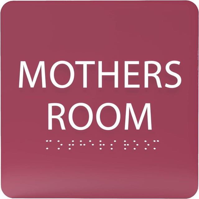 ADA CENTRAL SIGNS - 6" X6" Mothers Room Sign - ADA Compliant Tactile ...