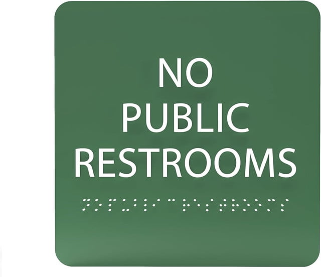 ADA CENTRAL SIGNS - 6" X6" No Public Restroom Sign - ADA Compliant ...
