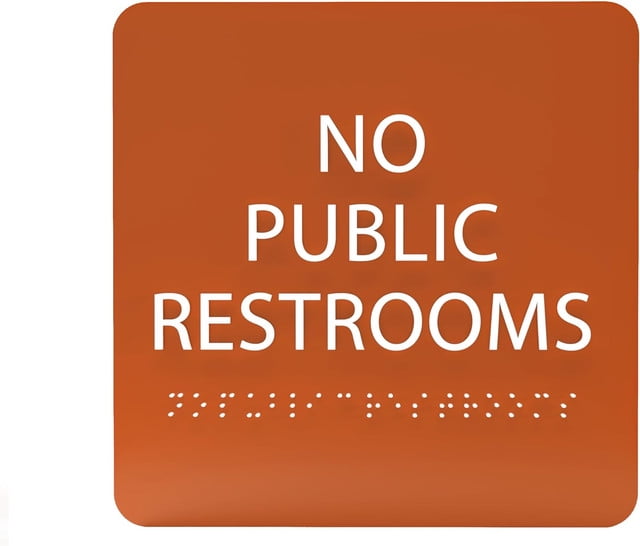 ADA CENTRAL SIGNS - 6" X6" No Public Restroom Sign - ADA Compliant ...