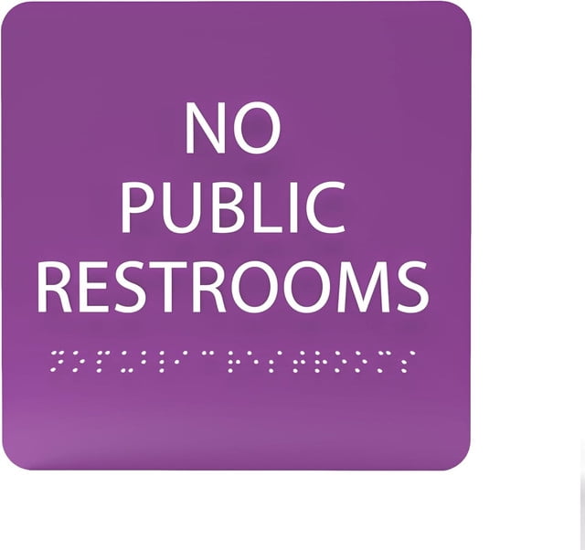 ADA CENTRAL SIGNS - 6" X6" No Public Restroom Sign - ADA Compliant ...
