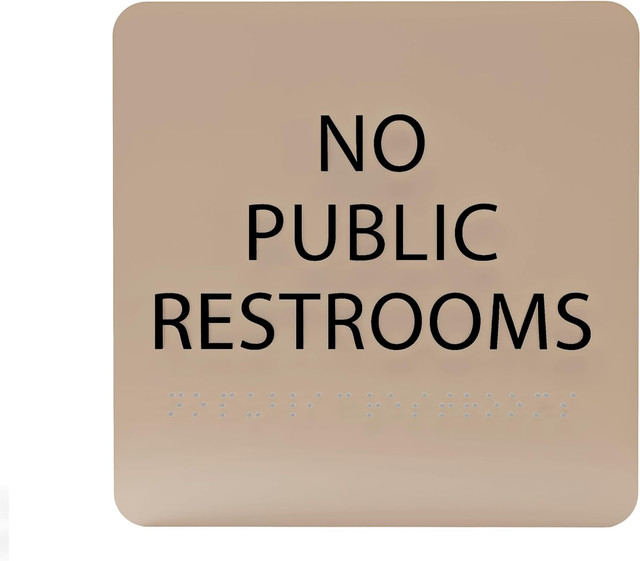 ADA CENTRAL SIGNS - 6" X6" No Public Restroom Sign - ADA Compliant ...