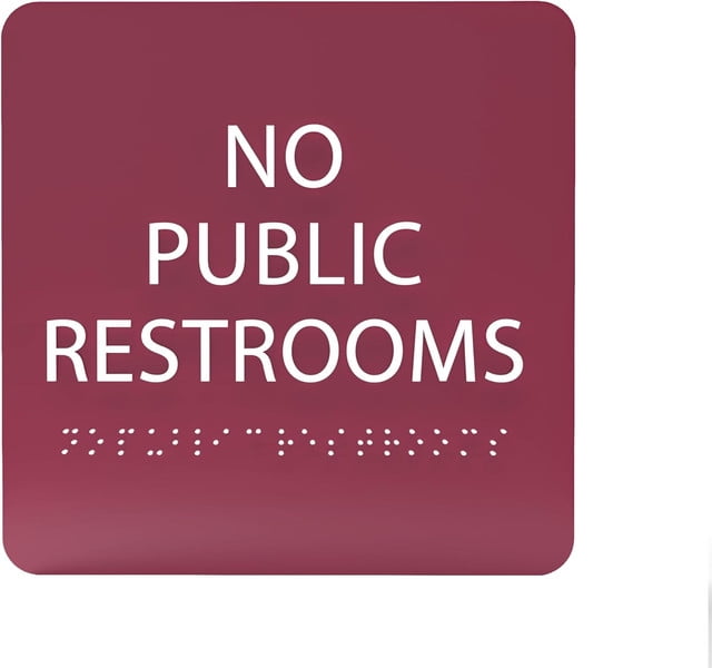 ADA CENTRAL SIGNS - 6" X6" No Public Restroom Sign - ADA Compliant ...
