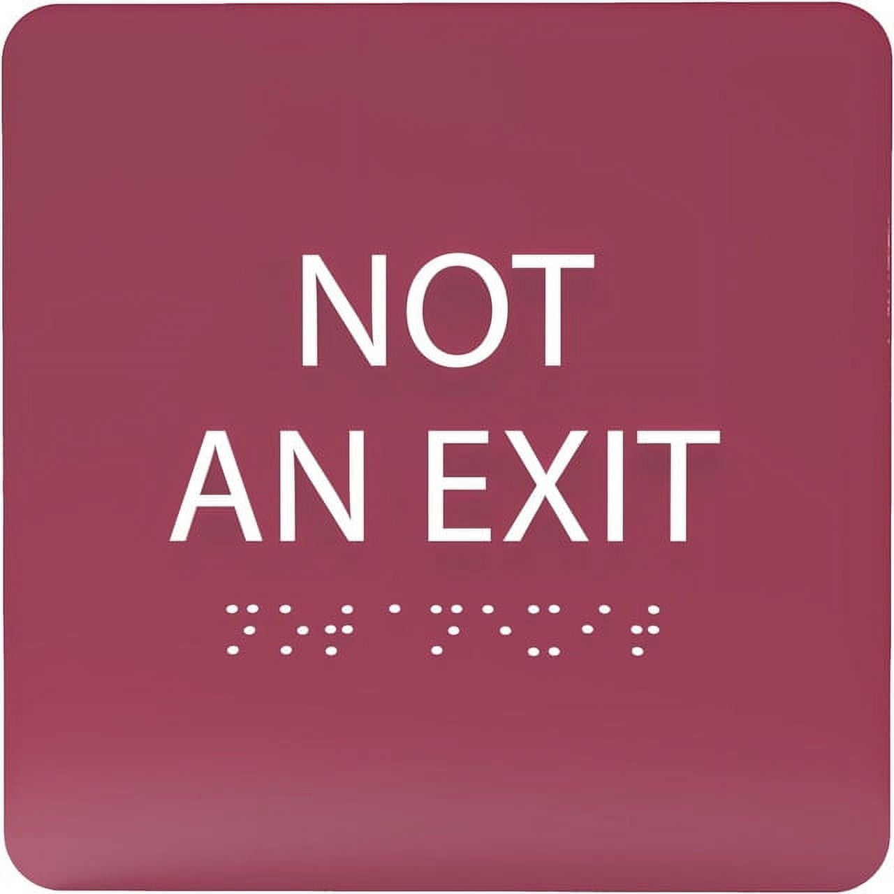ADA CENTRAL SIGNS - 6" X6" Not an Exit Sign - ADA Compliant Tactile ...