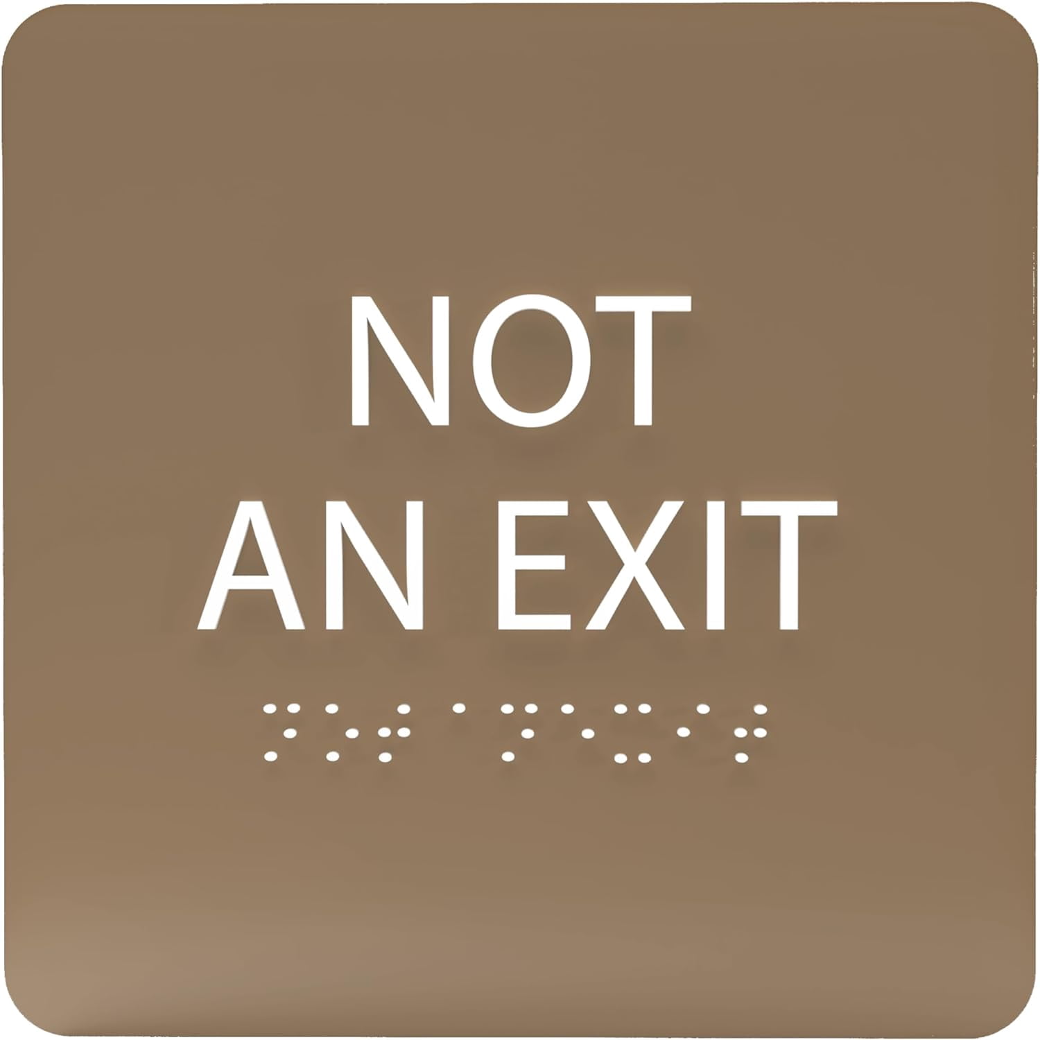 ADA CENTRAL SIGNS - 6" X6" Not an Exit Sign - ADA Compliant Tactile ...
