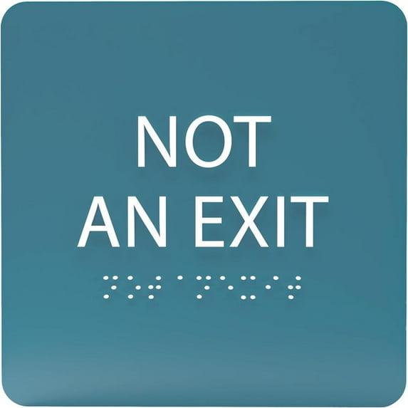 ADA CENTRAL SIGNS - 6" X6" Not an Exit Sign - ADA Compliant Tactile ...