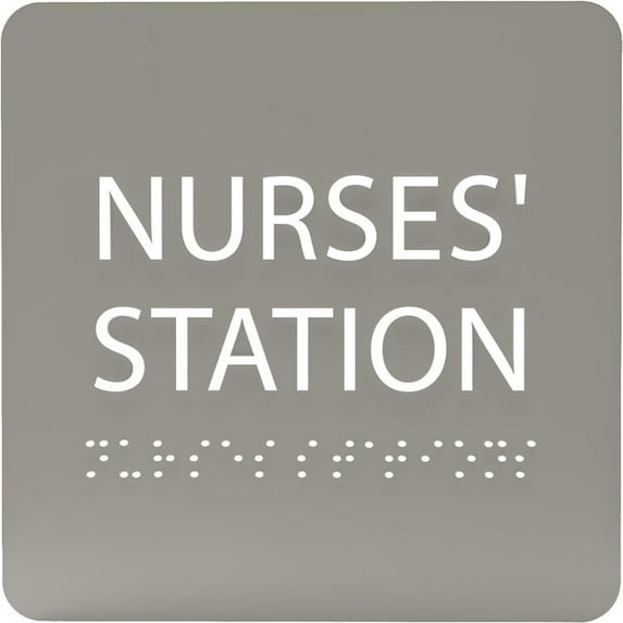 ADA CENTRAL SIGNS - 6" X6" Nurses Station Sign - ADA Compliant Tactile ...