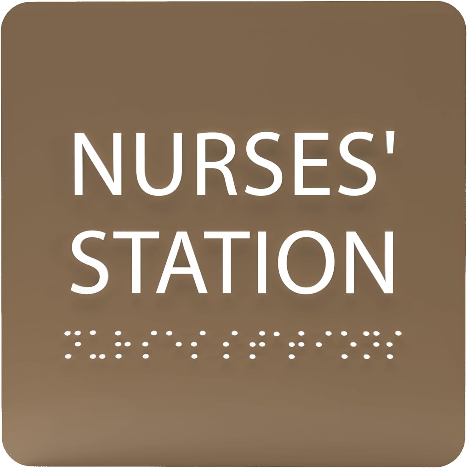 ADA CENTRAL SIGNS - 6" X6" Nurses Station Sign - ADA Compliant Tactile ...