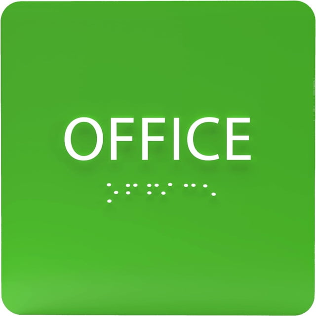 ADA CENTRAL SIGNS - 6" X6" Office Sign - ADA Compliant Tactile Graphics ...