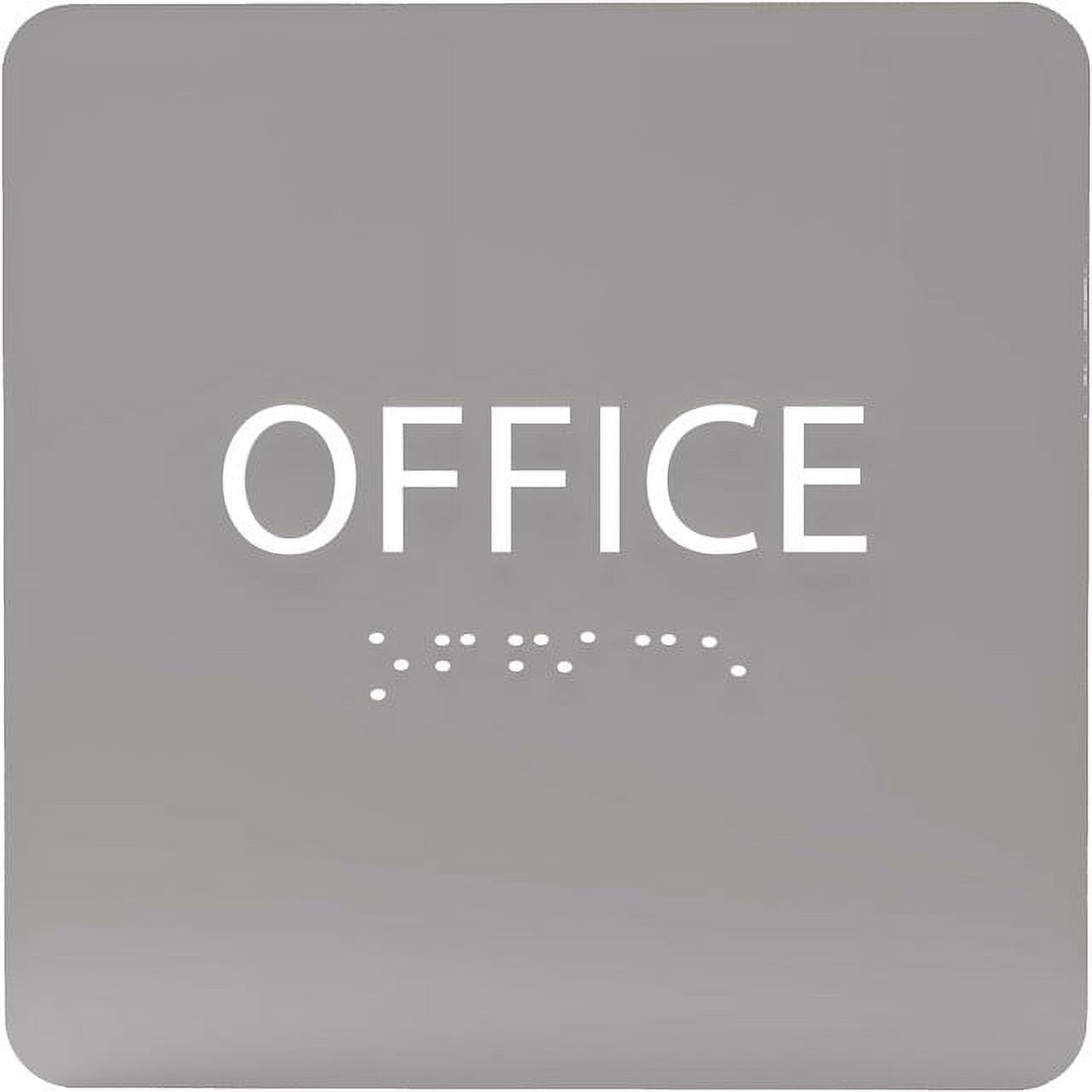 ADA CENTRAL SIGNS - 6" X6" Office Sign - ADA Compliant Tactile Graphics ...
