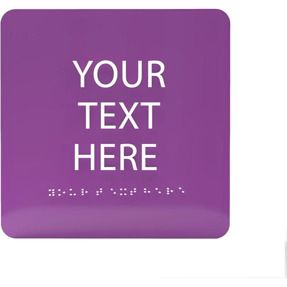 6" X4" Staff Only Sign- Tactile Graphics Grade 2 Braille Text | ADA ...