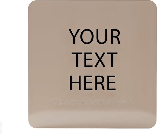 ADA CENTRAL SIGNS - 6" X6" Personalized Custom Sign- Tactile Graphics ...