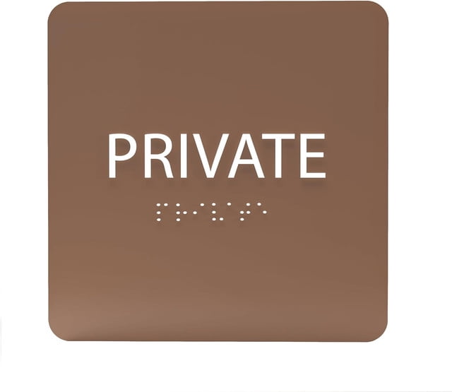 ADA CENTRAL SIGNS - 6" X6" Private Sign - ADA Compliant Tactile ...