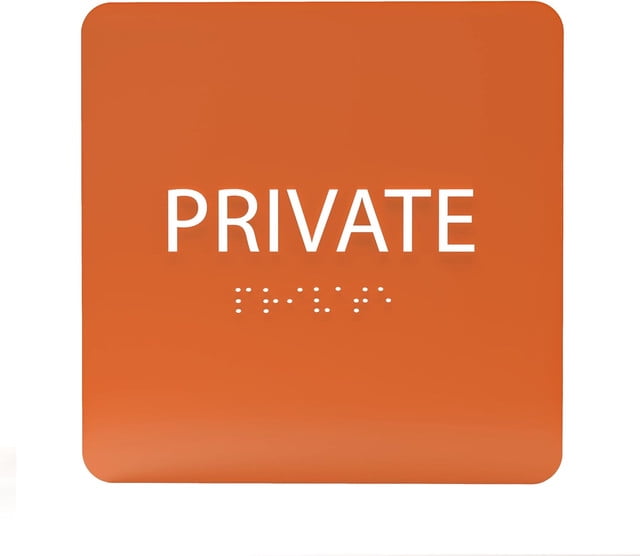 ADA CENTRAL SIGNS - 6" X6" Private Sign - ADA Compliant Tactile ...