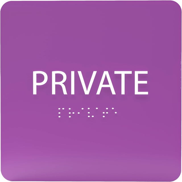 ADA CENTRAL SIGNS - 6" X6" Private Sign - ADA Compliant Tactile ...