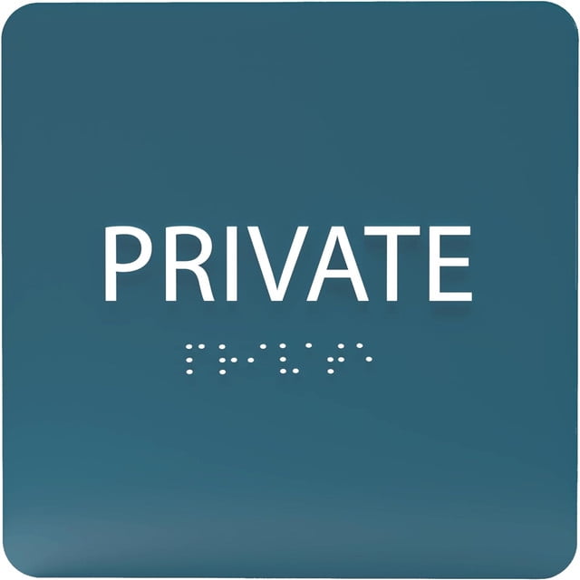 ADA CENTRAL SIGNS - 6" X6" Private Sign - ADA Compliant Tactile ...