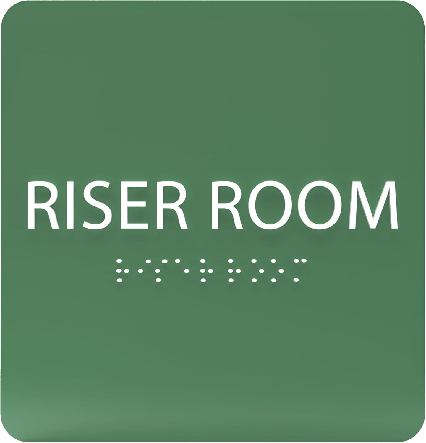 ADA CENTRAL SIGNS - 6" X6" Riser Room Sign - ADA Compliant Tactile ...