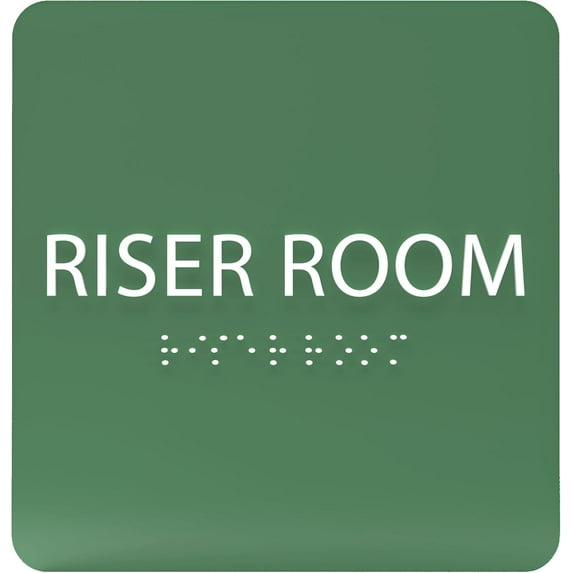 ADA CENTRAL SIGNS - 6" X6" Riser Room Sign - ADA Compliant Tactile ...