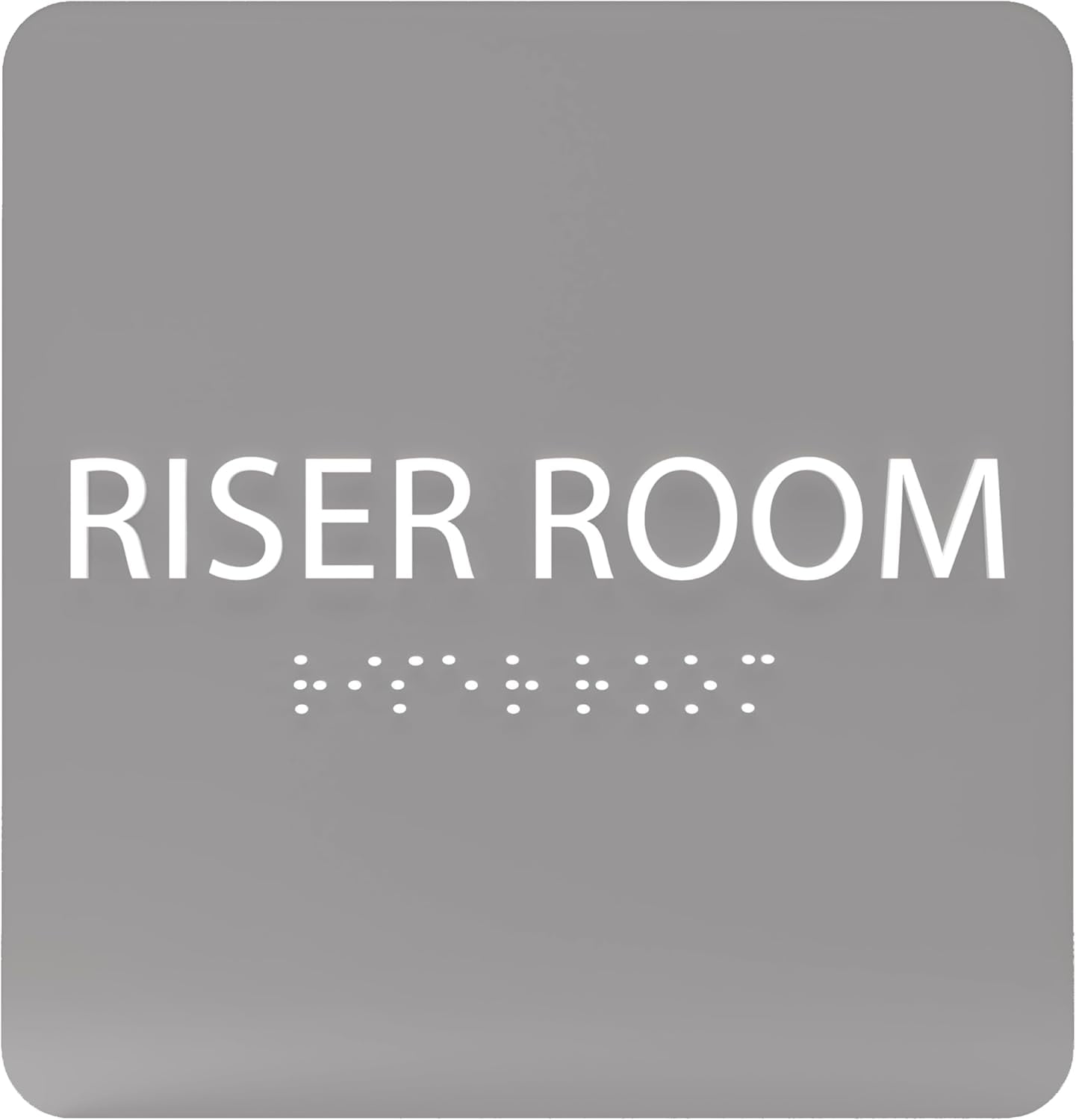 ADA CENTRAL SIGNS - 6" X6" Riser Room Sign - ADA Compliant Tactile ...