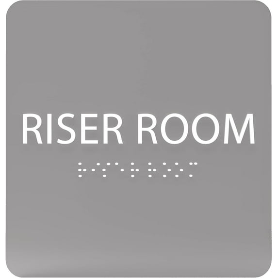 ADA CENTRAL SIGNS - 6" X6" Riser Room Sign - ADA Compliant Tactile ...