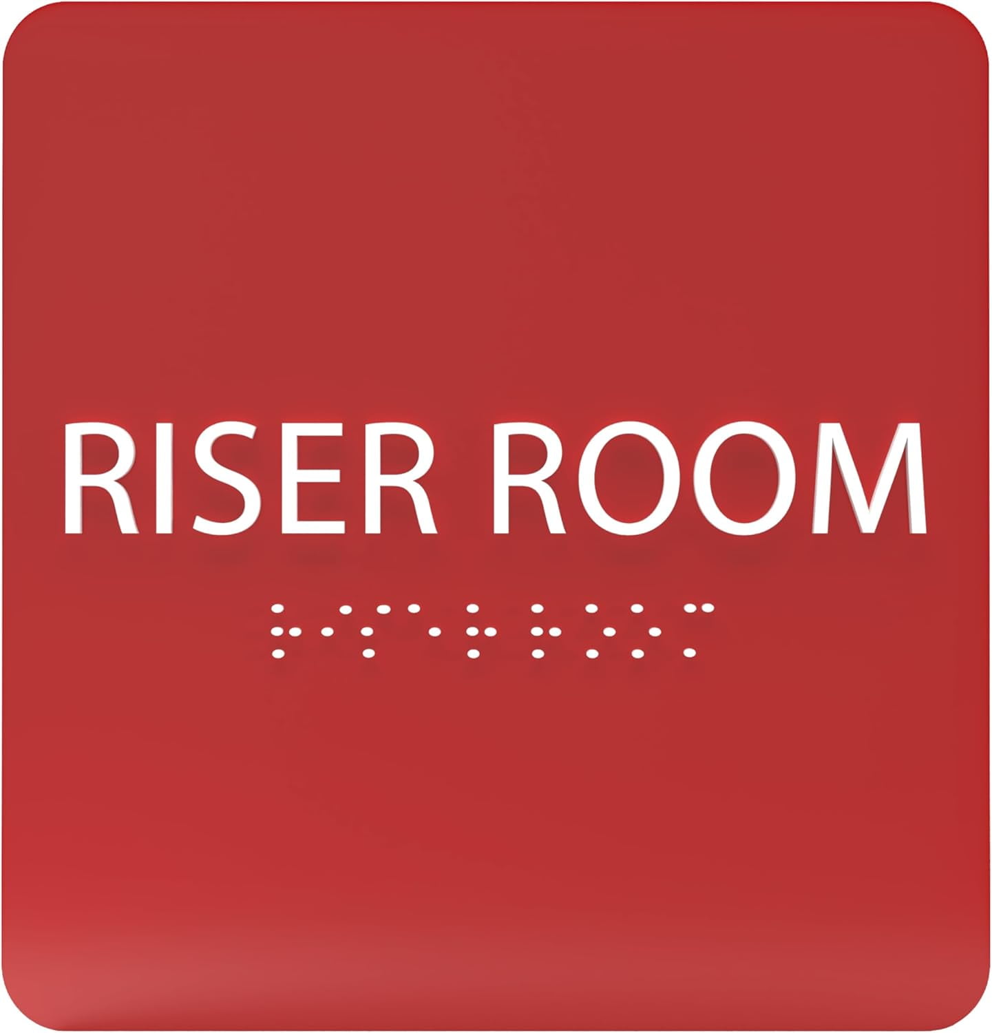 ADA CENTRAL SIGNS - 6" X6" Riser Room Sign - ADA Compliant Tactile ...