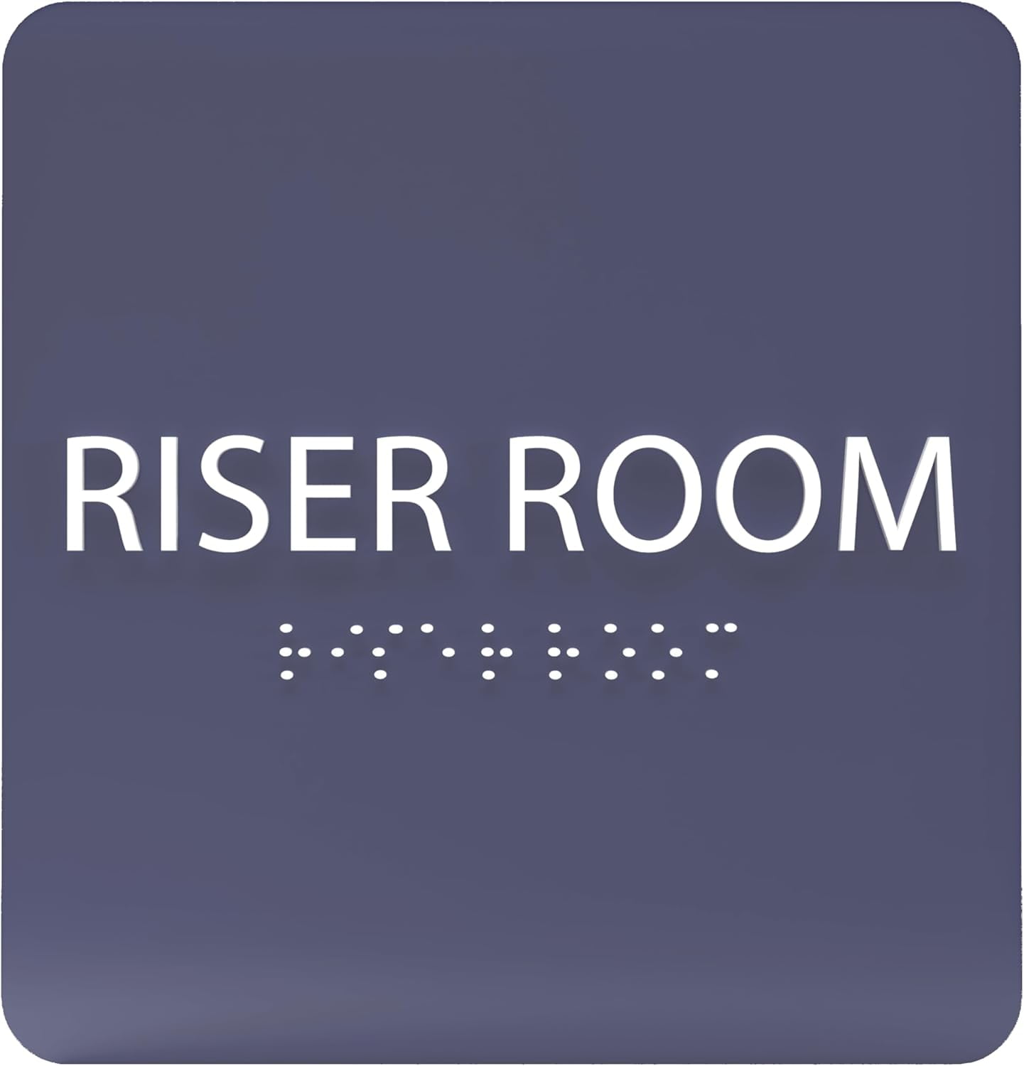 ADA CENTRAL SIGNS - 6" X6" Riser Room Sign - ADA Compliant Tactile ...