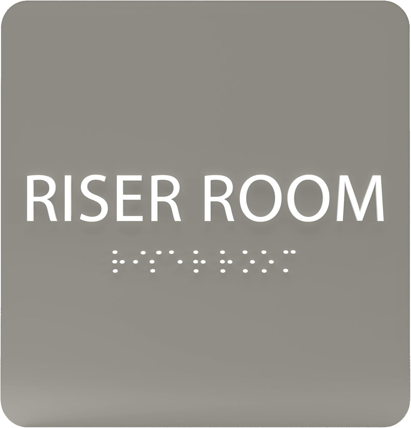 ADA CENTRAL SIGNS - 6" X6" Riser Room Sign - ADA Compliant Tactile ...