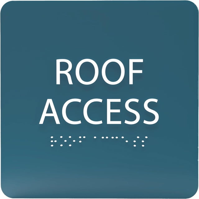ADA CENTRAL SIGNS - 6" X6" Roof Access Sign - ADA Compliant Tactile ...