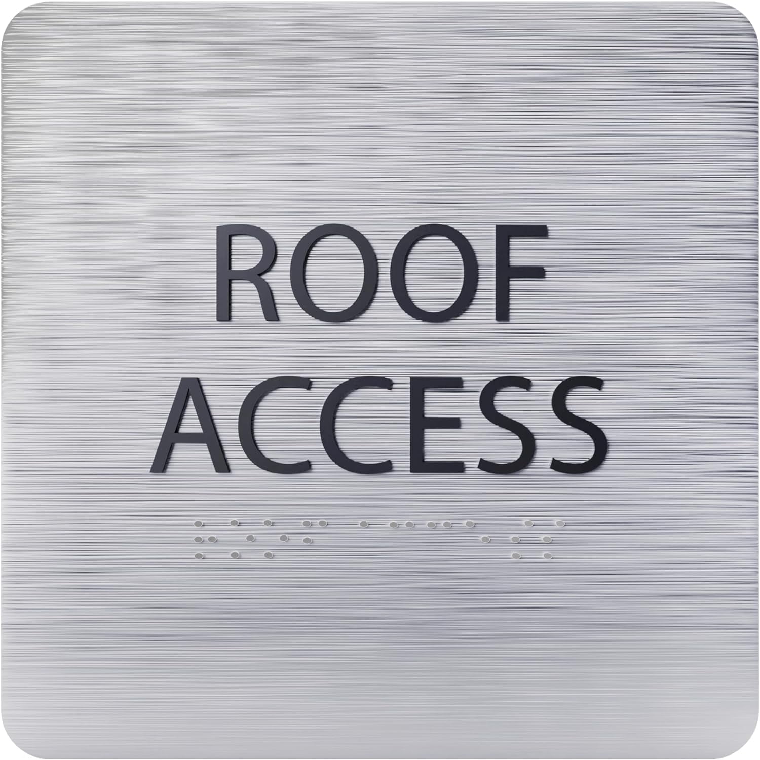 ADA CENTRAL SIGNS - 6" X6" Roof Access Sign - ADA Compliant Tactile ...