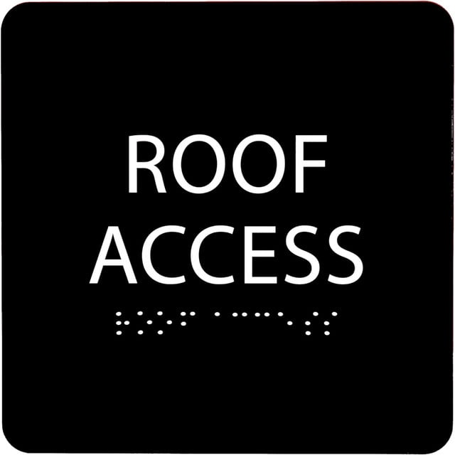 ADA CENTRAL SIGNS - 6" X6" Roof Access Sign - ADA Compliant Tactile ...