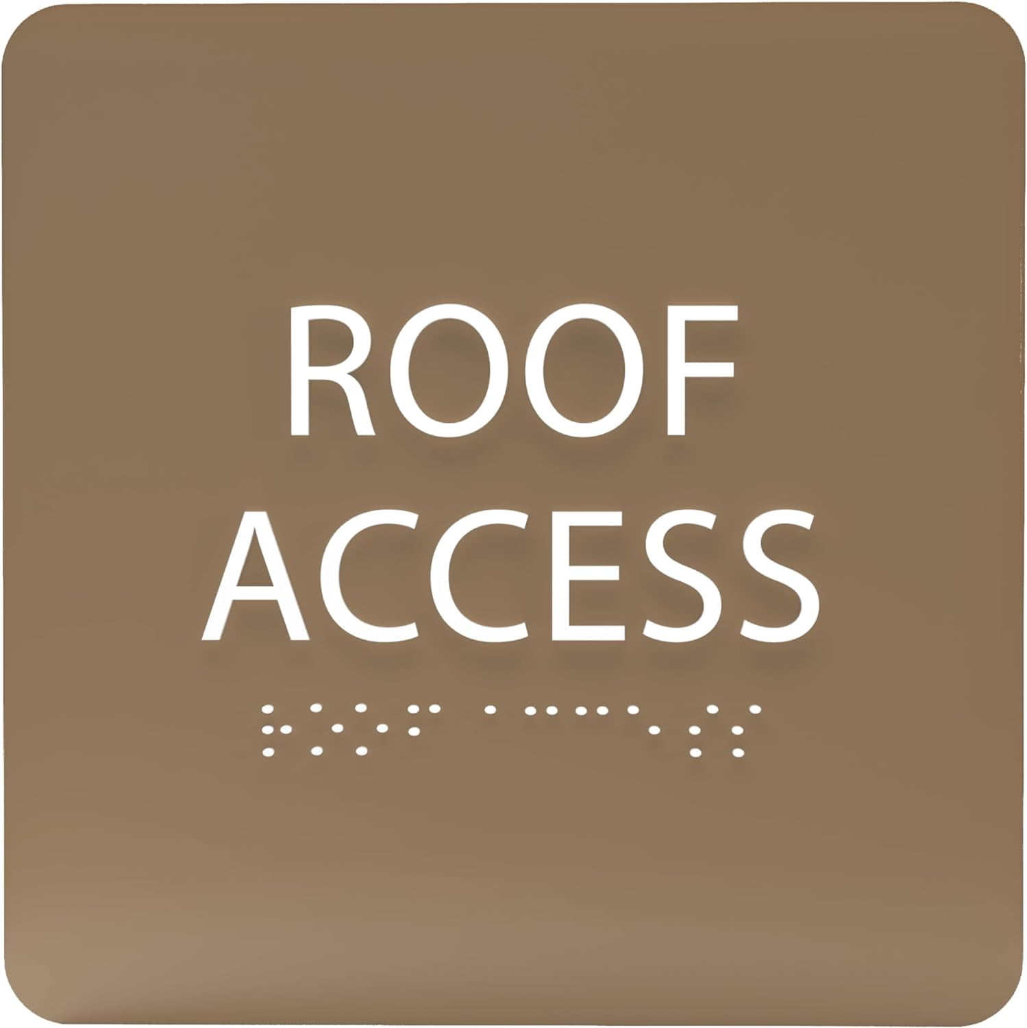 ADA CENTRAL SIGNS - 6" X6" Roof Access Sign - ADA Compliant Tactile ...