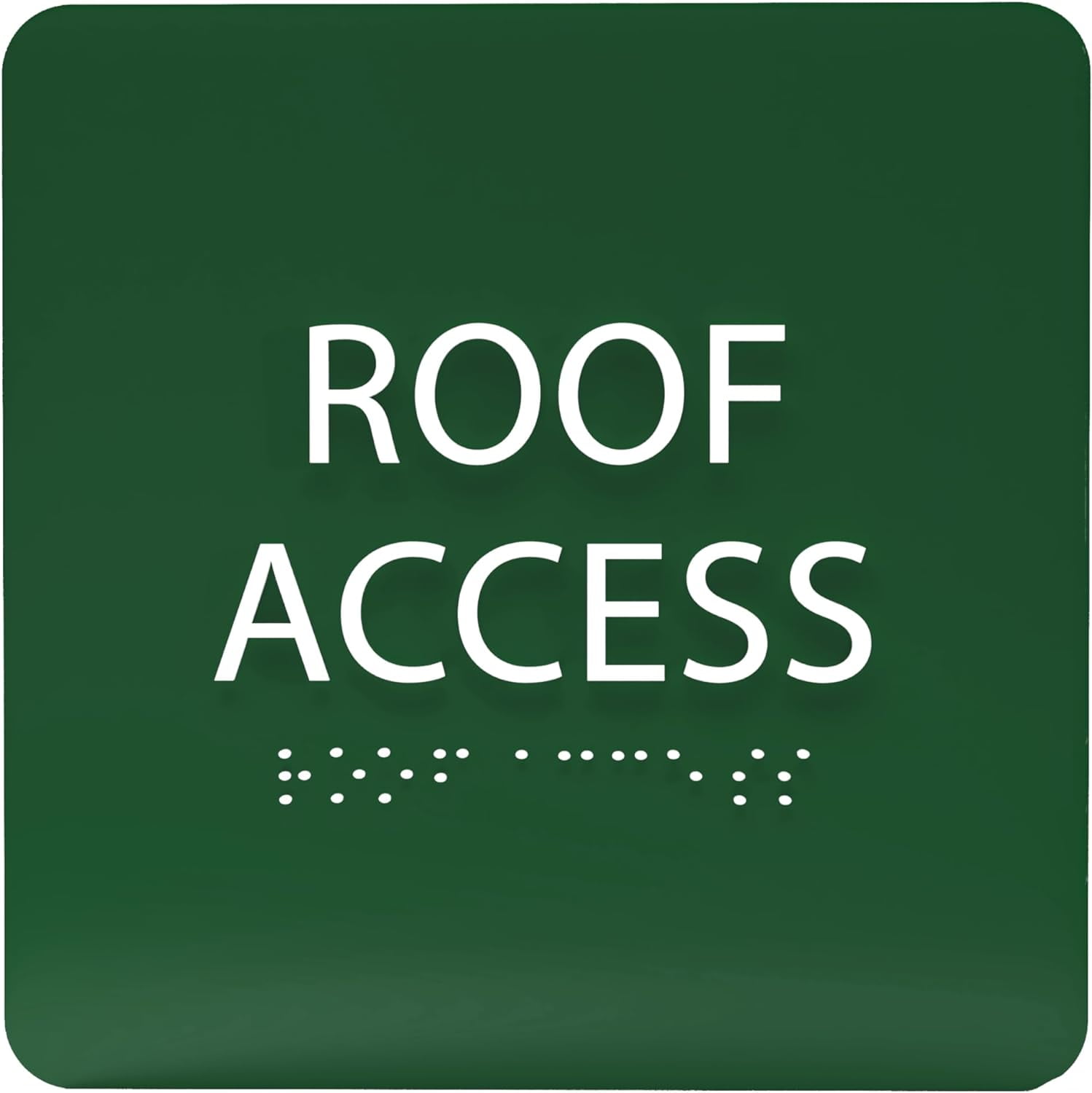 ADA CENTRAL SIGNS - 6" X6" Roof Access Sign - ADA Compliant Tactile ...